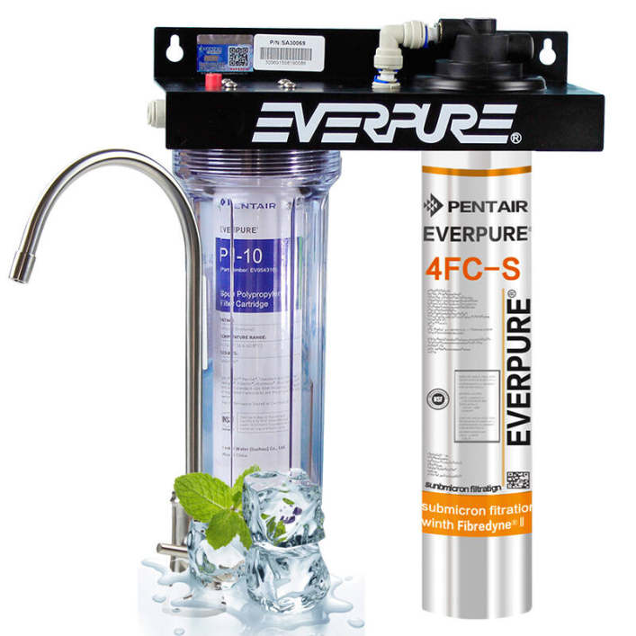 美国爱惠浦（Everpure）净水器 4FC-S(升级款)净水机 家用直饮净水器 套装