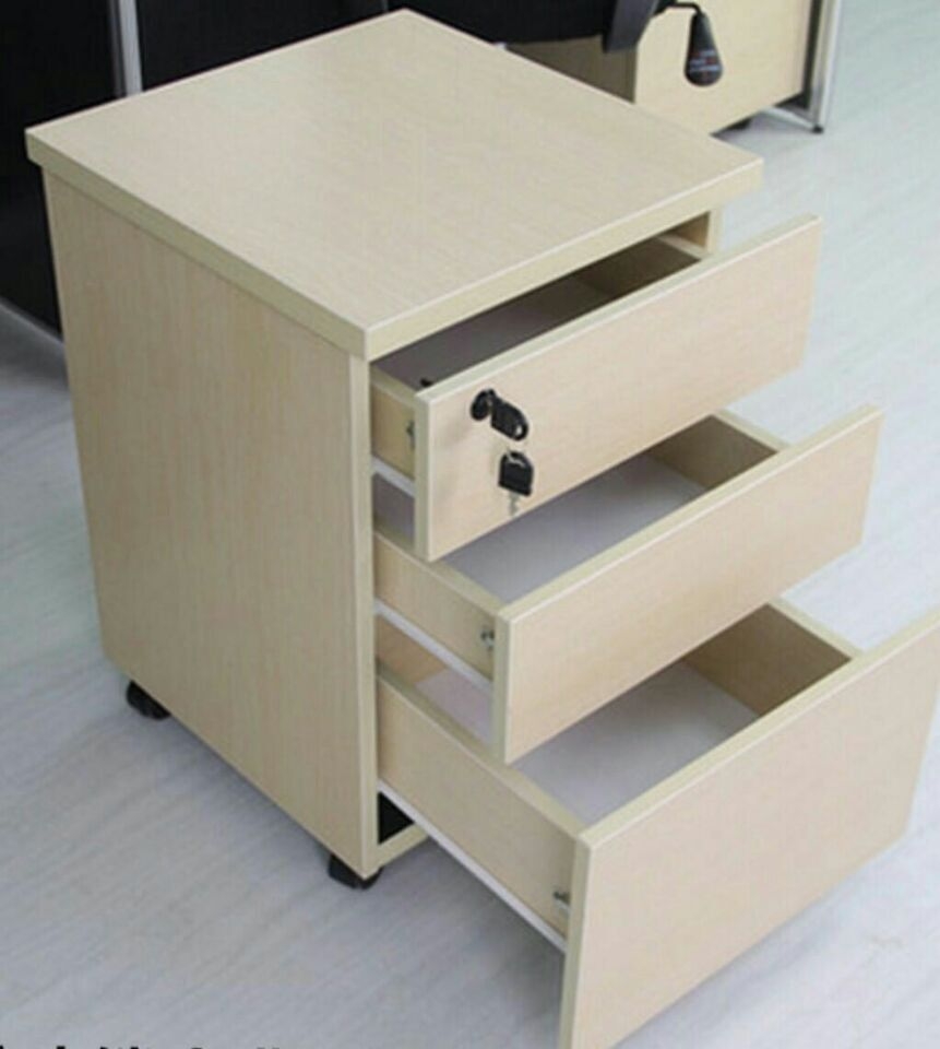 定制款 移动柜文件柜 储物矮柜 推拉抽屉柜 资料柜 办公柜 带锁三抽柜 带轮