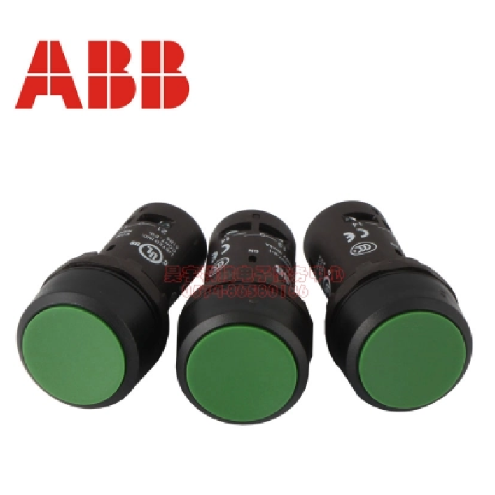ABB按钮开关 一体式平钮CP1-10G-10绿色