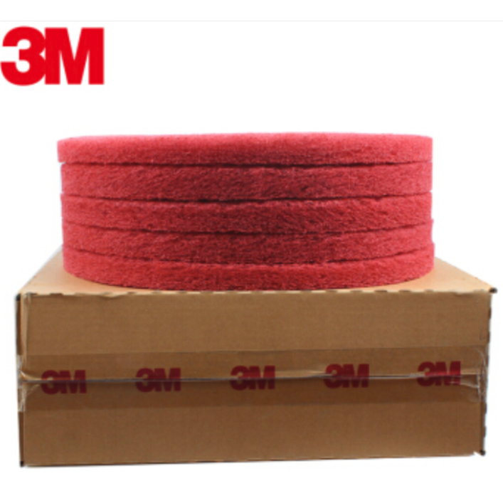 3M 5100 红色清洁垫 百洁垫 刷片 擦片 磨地片 地面护理垫 5片/箱 3M清洁片百洁垫 20寸红片 1箱